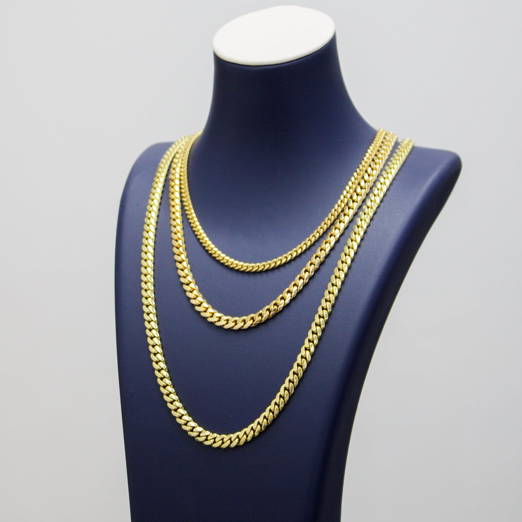 14K Solid Yellow Gold Cuban Link Chains From 6 mm to 8 mm – Ariel's Jewelry